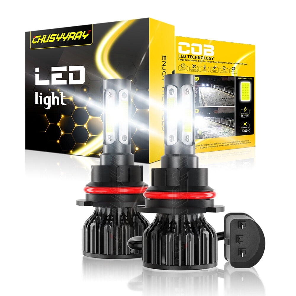 Chusyyray 9004 9007 LED Headlight Bulb, 300% Brightness 16000 Lumens ...