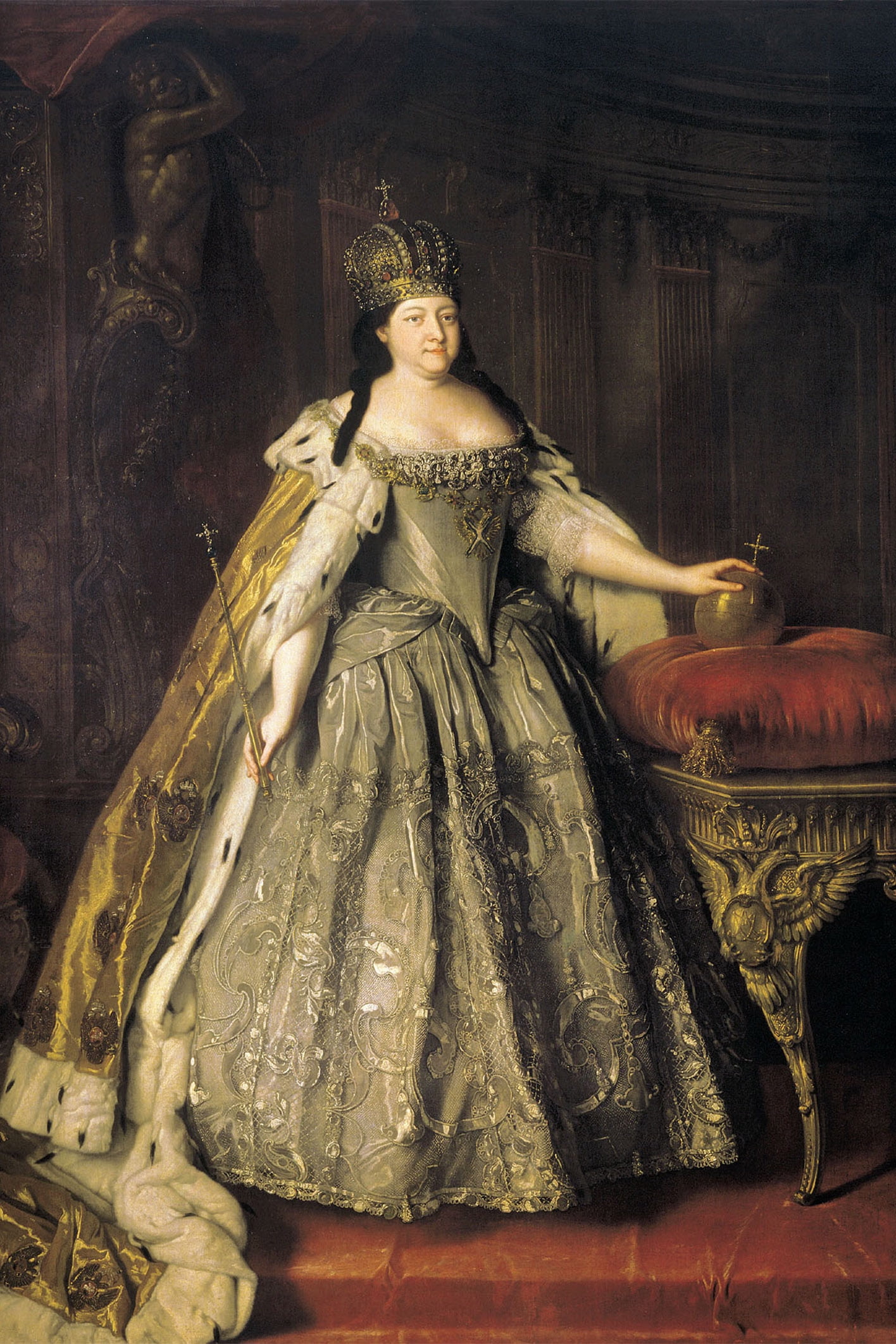 24x36 gallery poster, Portrait of Empress Anna Ioannovna, 1730 by Louis ...