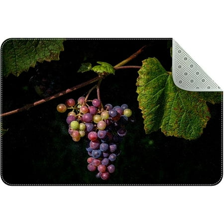 Grapes Fruit Grapevine Wine Indoor Outdoor Easy Clean Non Slip Backing ...
