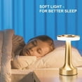 Dumbbell-Shaped Touch Control Table Lamp, Rechargeable Vintage Metal ...
