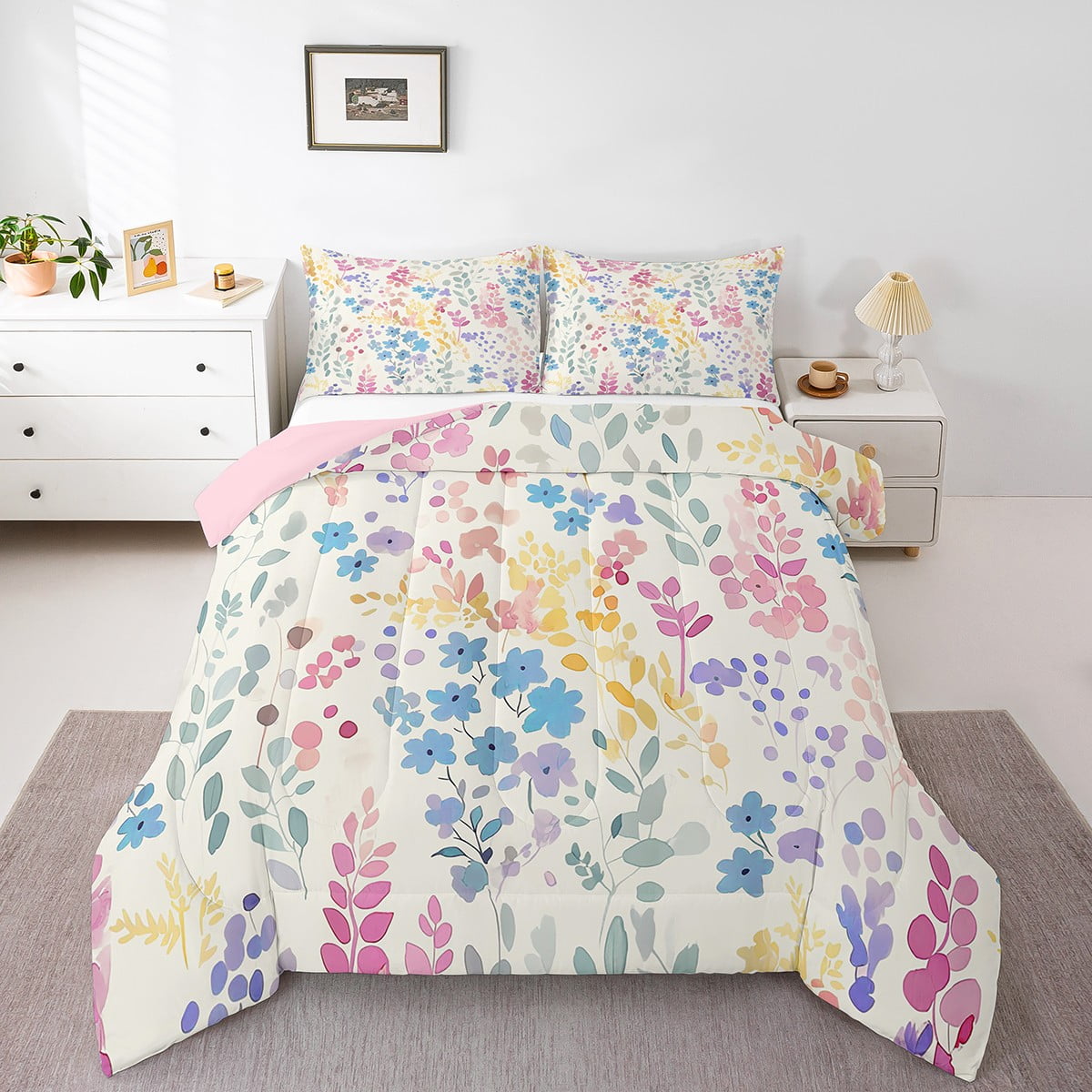 Click here for Yst Colorful Flower Comforter Set Twin Size cute B... prices