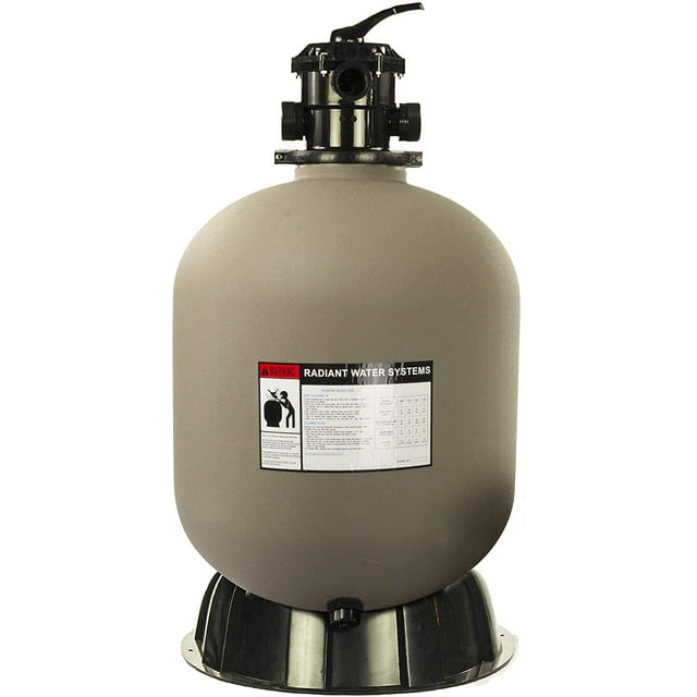 "Rx Clear Radiant 24"" In-Ground Pool Sand Filter w/ 6-Way Valve ...