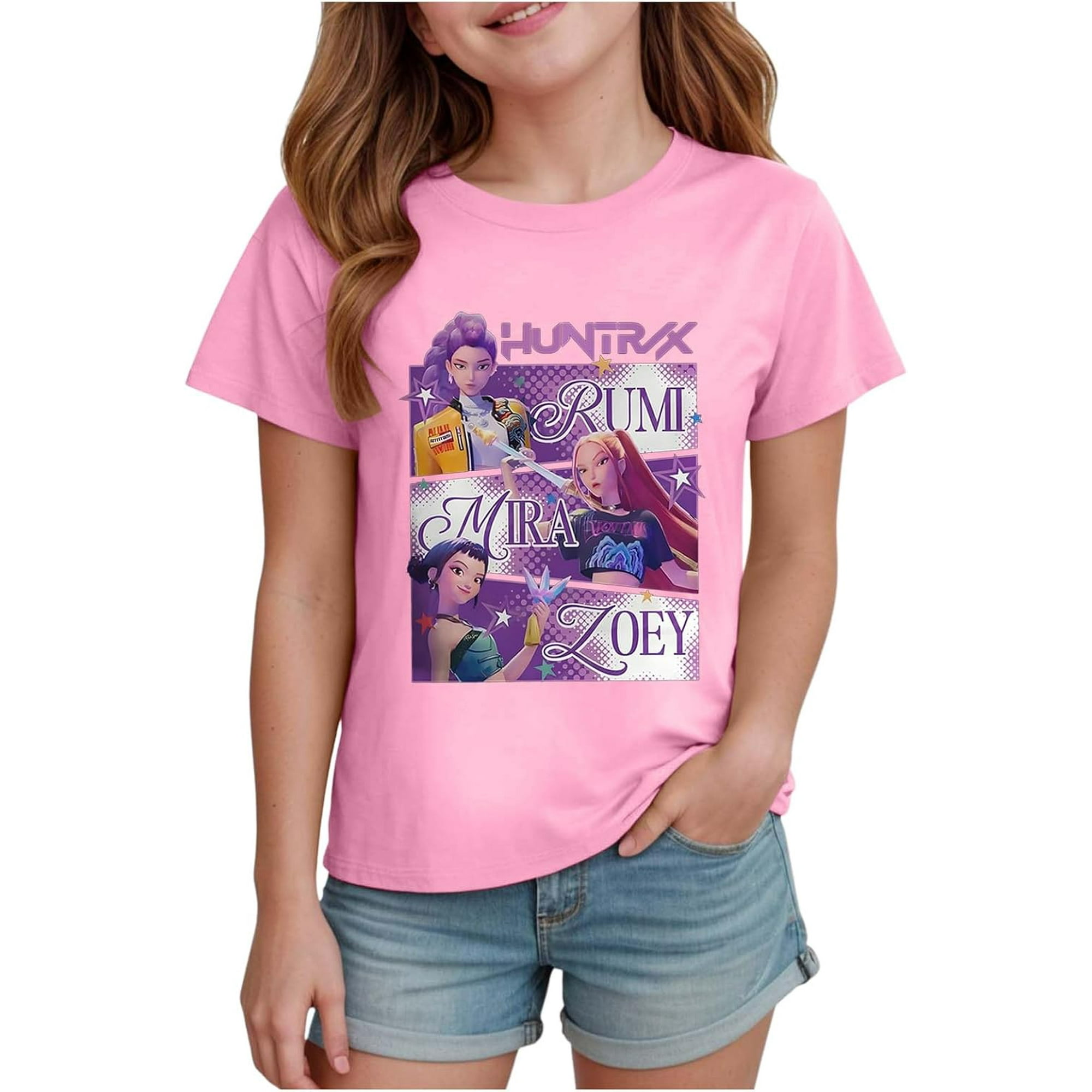 Click here for Boner K Pop Demon Shirt For Girls Cute Cartoon Gra... prices