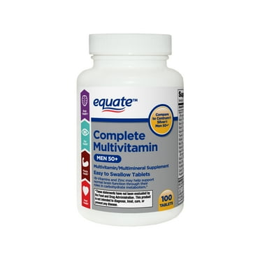 Equate Complete Multivitamin/Multimineral Supplement Tablets, Adults 50 ...