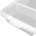 The Home Edit 37 Quart Clear Plastic Storage Bin with Divider, Adult ...
