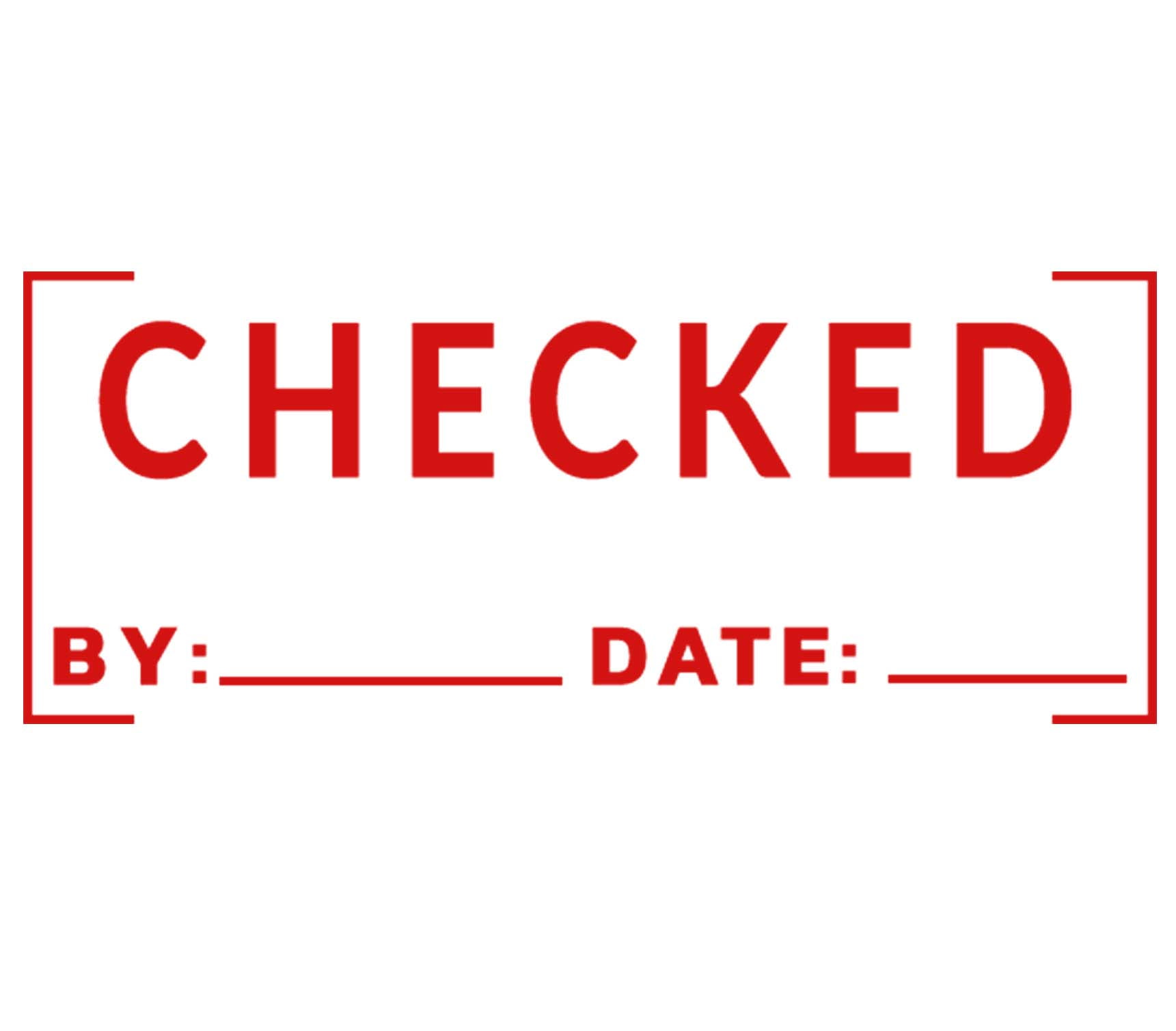 Printtoo Checked By Date Self Inking Rubber Stamp Pre-Inked Office ...