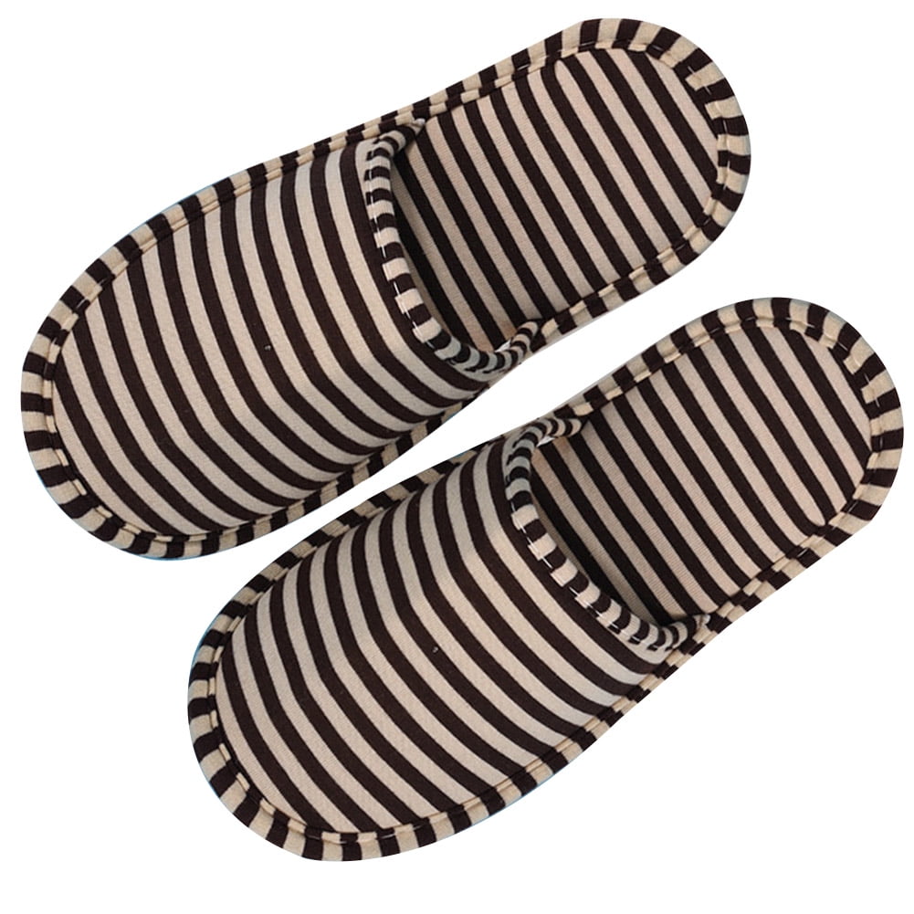 Click here for Flmtop 2 Pairs Stripe Print Slippers Spa Slippers... prices