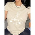 Apricot 100% Cotton Womens Oversized Funny Workout Graphic T-Shirt With ...