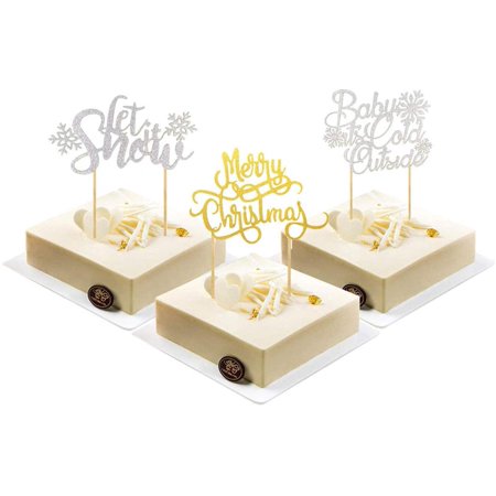 Baby It's Cold Outside Cake Topper Let's Snow Cake Topper Merry ...