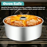 Walchoice 10 inch Stainless Steel Angel Food Cake Pan with Tube, Deep ...