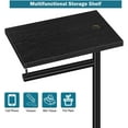 PYYAN-Black Toilet Paper Holder Stand FreeStanding Toilet Paper Storage ...