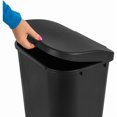 11.3gal Lift-Top Waste Basket with Fingerprint-Resistant Finish and ...