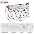 Black Bird Pattern Collapsible Storage Bin Open Home Shelf Basket Water ...
