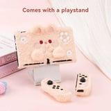 GeekShare Plush Bunny Protective Case for Nintendo Switch OLED - Anti-Scratch Soft Shell for ...
