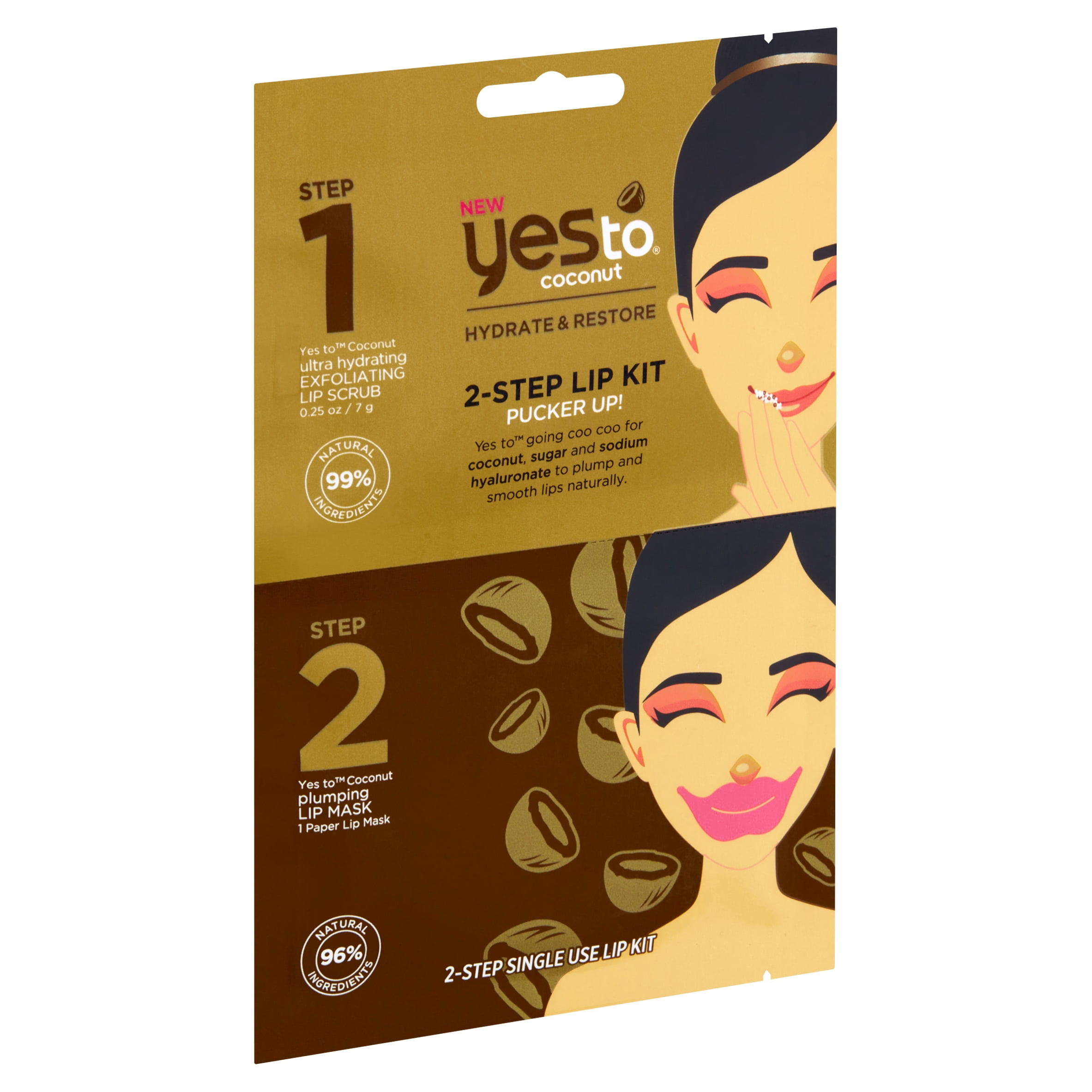 Yes To Coconut Hydrate & Restore 2-Step Lip Kit – Walmart Inventory ...