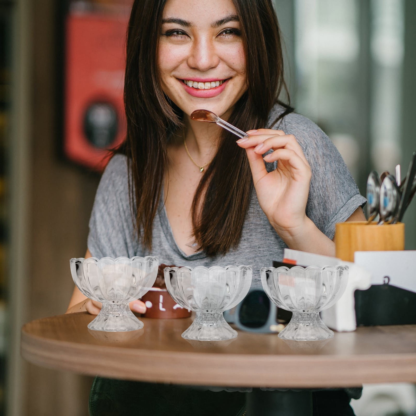 Click here for Wesievya 5pcs Clear Parfait Cups Glass Dessert Cup... prices