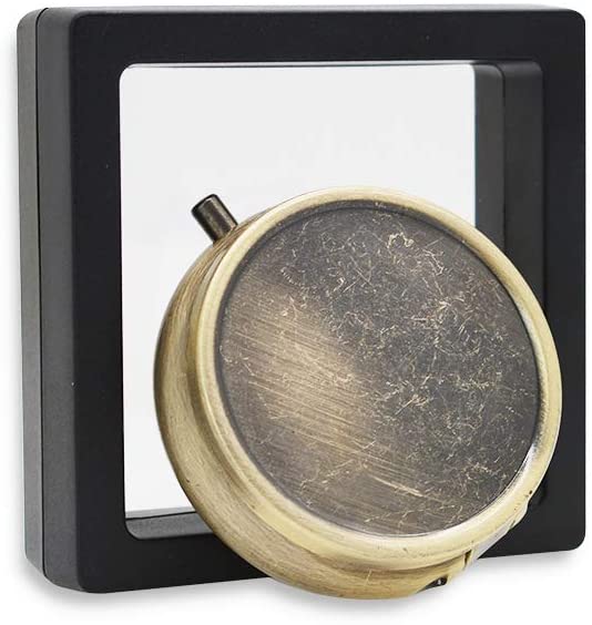 STONCEL Retro Round Pill Box, Decorative Metal Medicine Vitamin ...