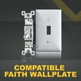 Faith White Toggle Light Switch, Single Pole Standard Wall Switch, 15 ...