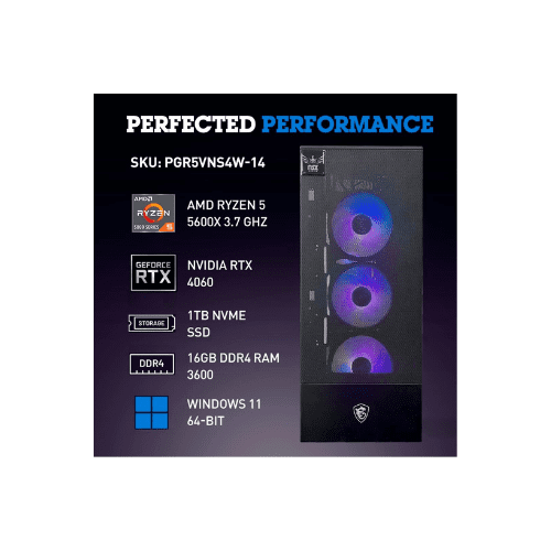 NSX Ultimate Gaming PC - AMD Ryzen 5 5600X, GeForce RTX 4060 NSX Ultimate Gaming PC - AMD Ryzen 5 5600X, GeForce RTX 4060