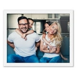 23x23 Frame White Solid Wood Picture Frame Includes UV Acrylic Shatter ...