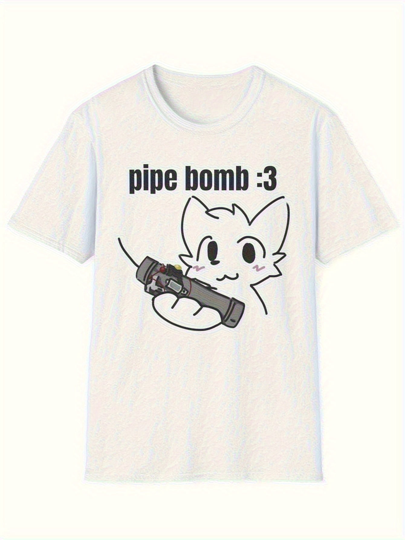 Men'S Boykisser Pipe Graphic T Shirt 100% Cotton Relaxed Fit Short ...