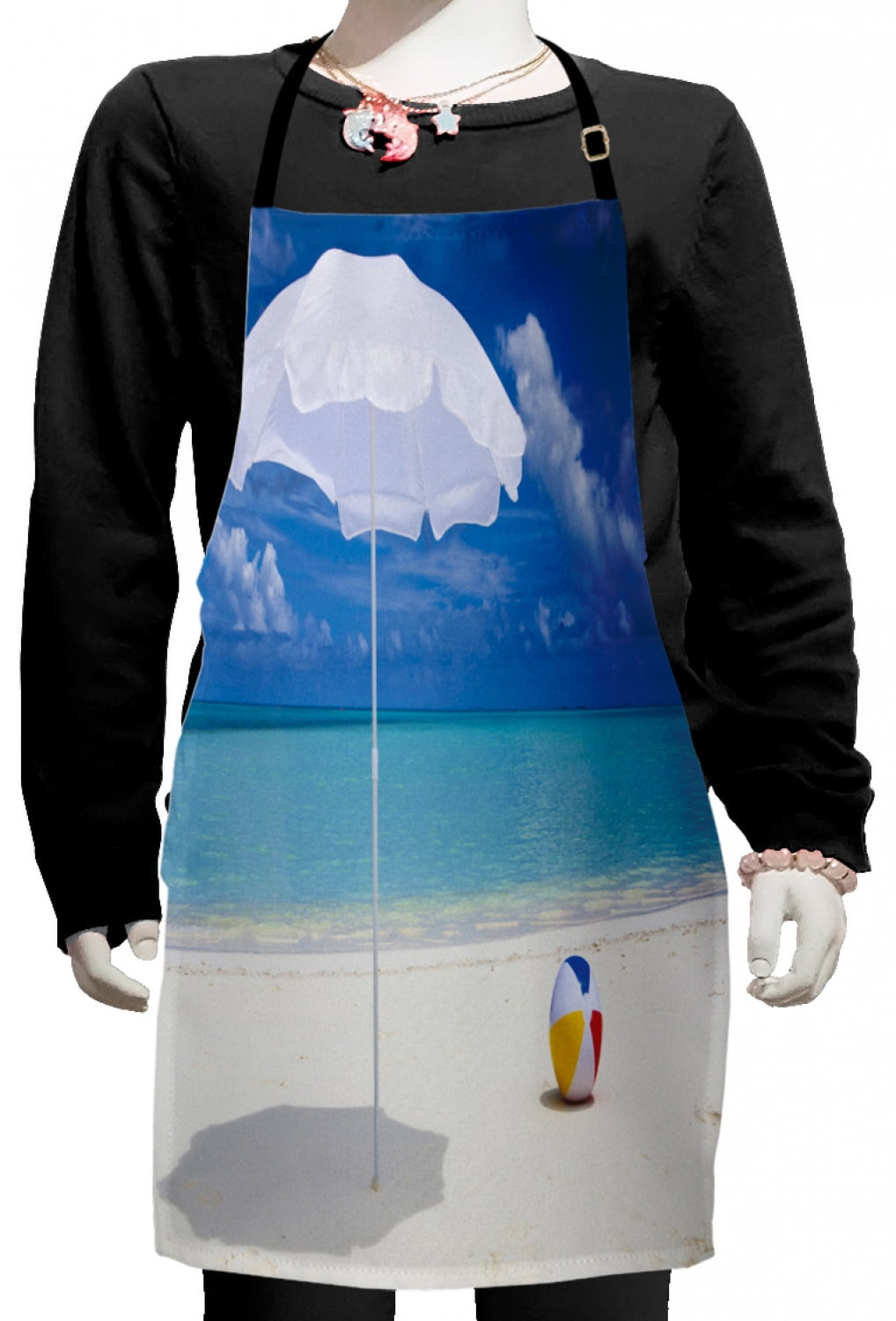 Beach Kids Apron, Summer Season Vibes Seashore Ocean View Sunny Ball ...