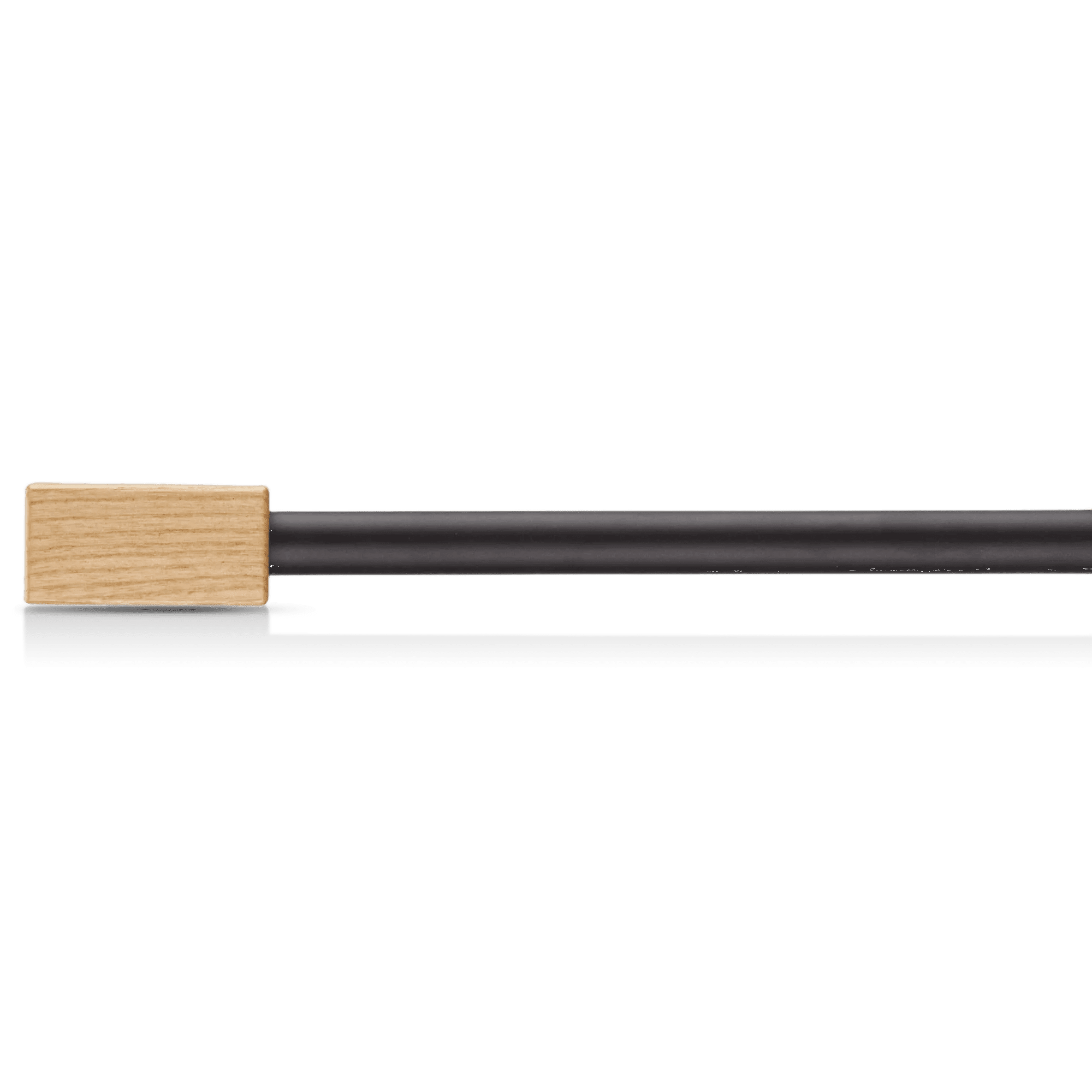 Bouclair Natural & Black Rectangular Wood Curtain Rod Set - Diameter 22 ...