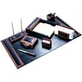 Walnut & Leather 8-Piece Desk Set - Walmart.com