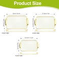 3 Pack Rectangular Plastic Serving Trays With Handle Multi Size Food ...