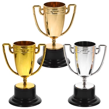 Award Trophy Prop Winner Plastic Trophy Cup Toy with 3 Medals Party ...