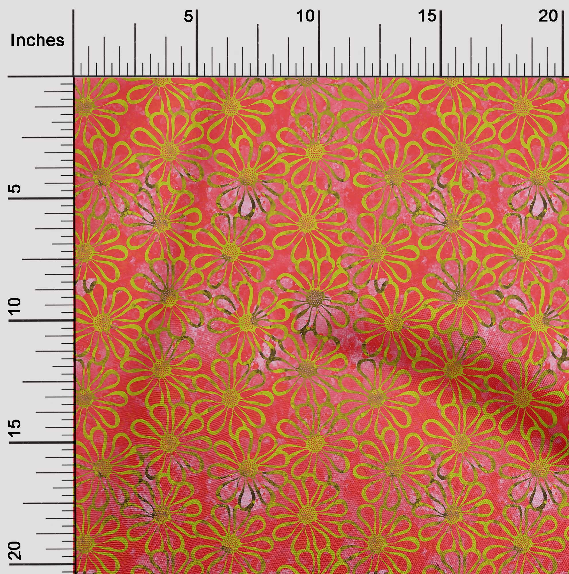 oneOone Viscose Chiffon Bright Red Fabric Batik Diy Clothing Quilting ...