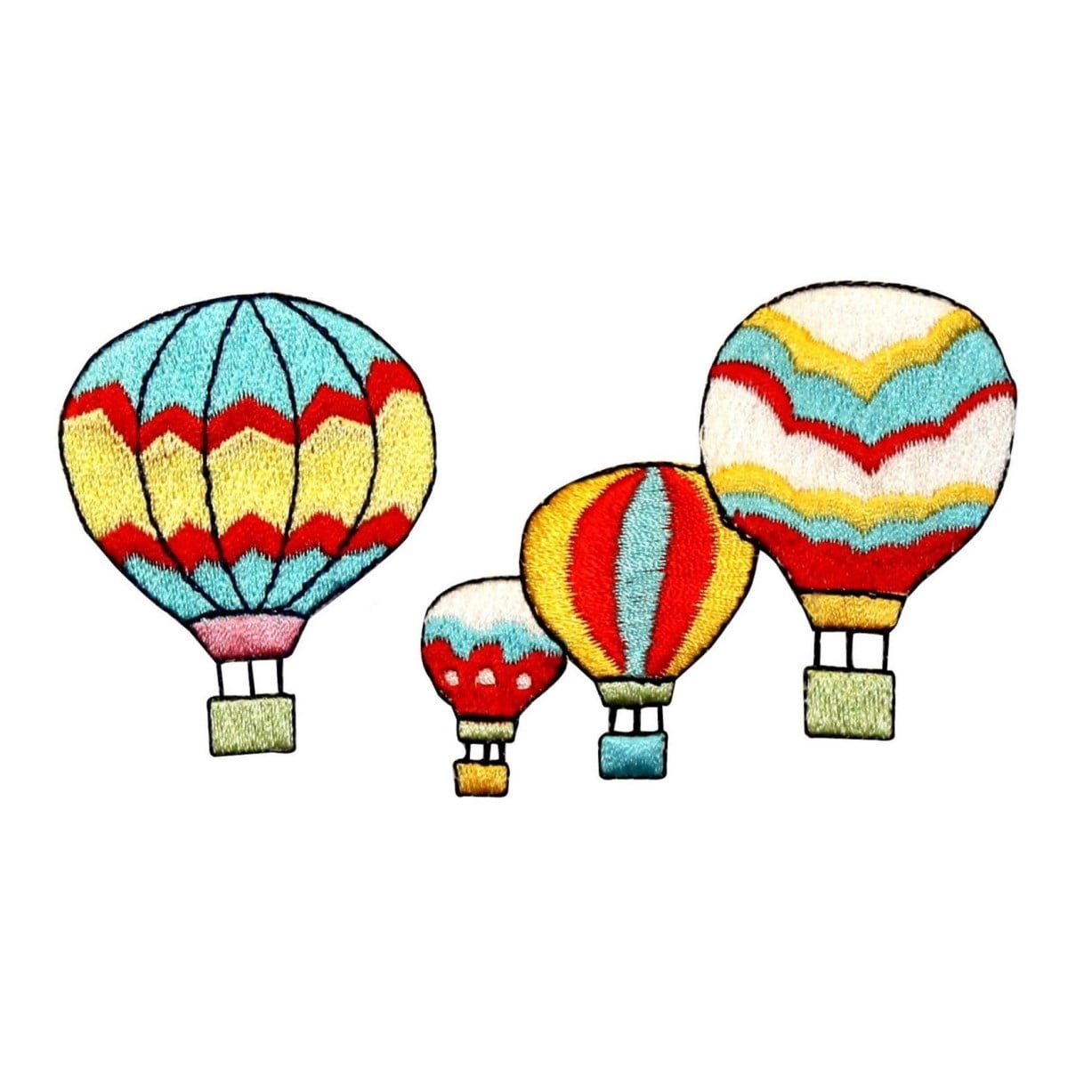 ID 1103AB Set of 2 Hot Air Balloon Patches Festival Embroidered Iron On ...