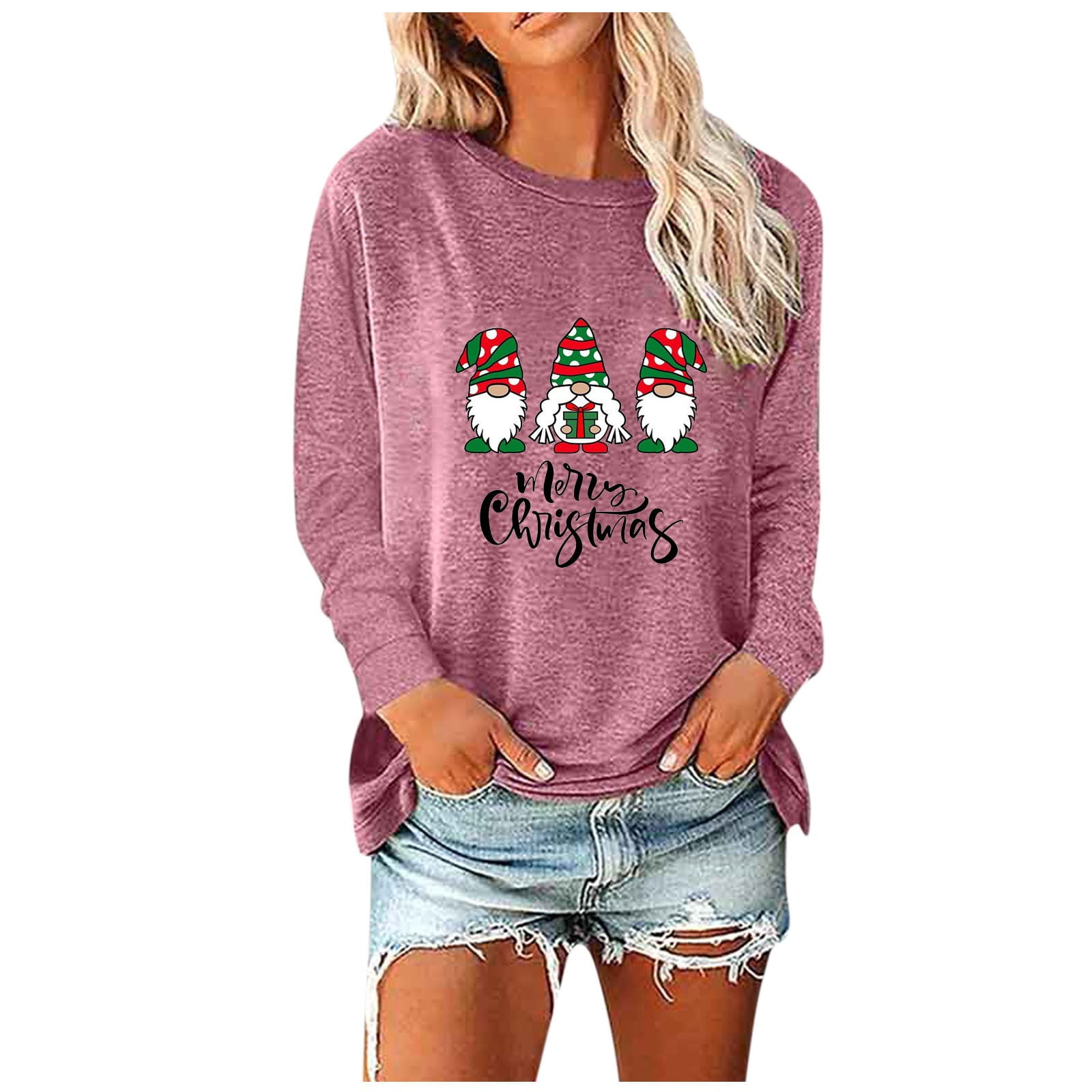 Click here for Unbranded Womens Round- Neck Christmas Printing Re... prices