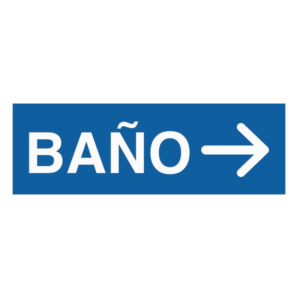 Signs ByLITA Basic Baño Right Arrow Directional Sign (Blue) - Medium ...