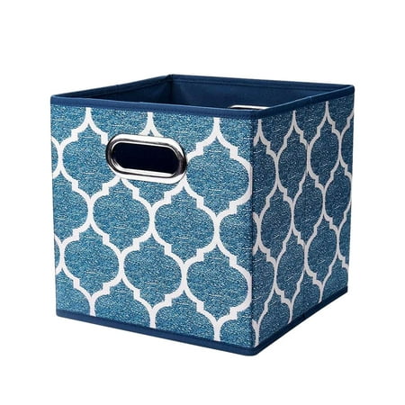 Redempat Blue Storage Bins With Thick Fabric Drawers Organizing And ...