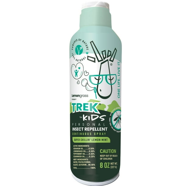 Lemongrass Farms Trek for Kids All Natural Insect Repellent, Continuous ...