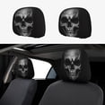 2pcs Halloween Skull Design Car Headrest Covers for Most Vehicles ...