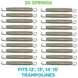 Pure Fun 20pc Universal 6.5-inch Steel Trampoline Spring Replacement ...