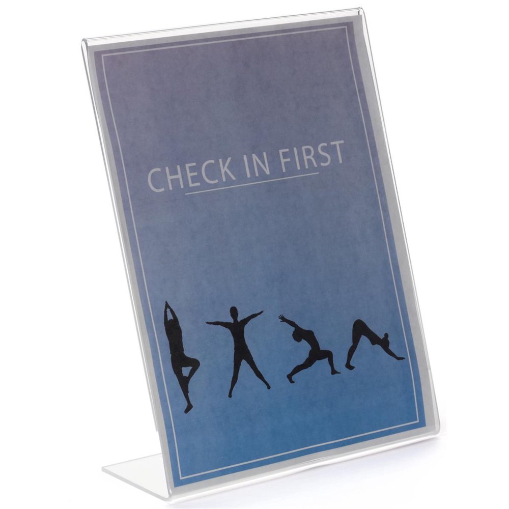 Set of 25, Clear Acrylic Sign Frames for 8-1/2”w x 11”h Prints, Frosted ...