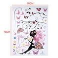 YLSHRF PVC Wall Sticker Fairy Flower Butterfly Vinyl Art Decal Girl ...