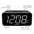 SHARP Dual Alarm Digital Clock with Battery Electric Backup, Jumbo 1.8 ...