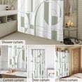 Bathroom Shower Curtain Sage Green Color Block Abstract Geometric ...