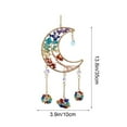 Eespoir Colorful Moonshaped Crystal Car Ornaments, Sun Catcher Crystal ...