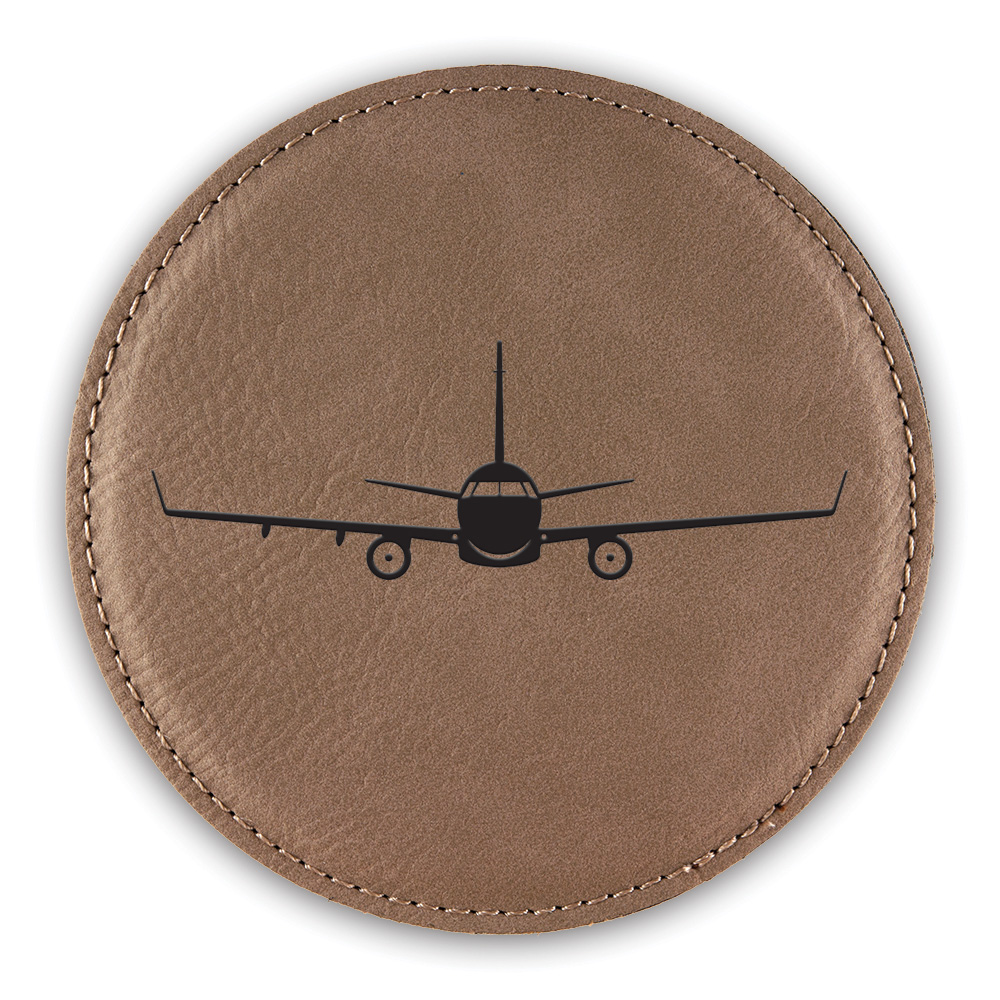 E175 E-Jet Coaster Laser Engraved Leatherette - Round Coasters - Many ...