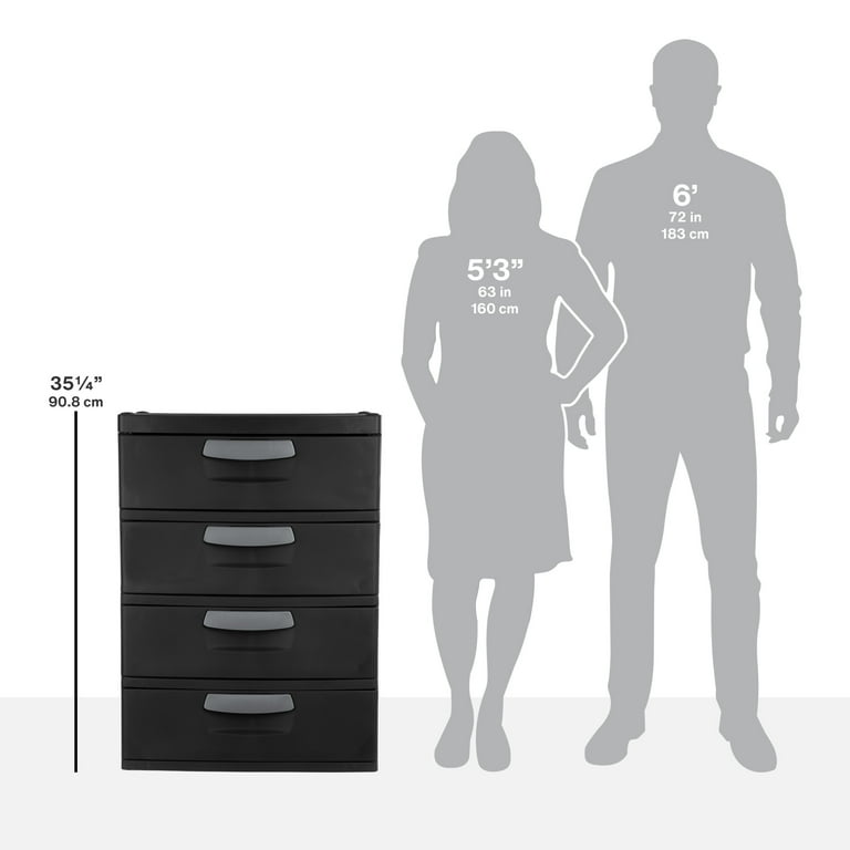 Sterilite 4 Drawer Storage Cabinet