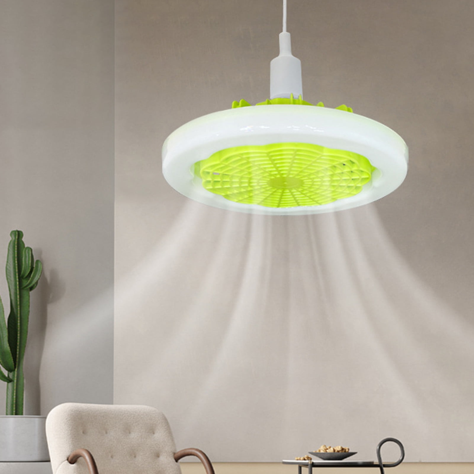 Washranp 2-in-1 Ceiling Fan Light,Low Noise Detachable Light Head E27 ...
