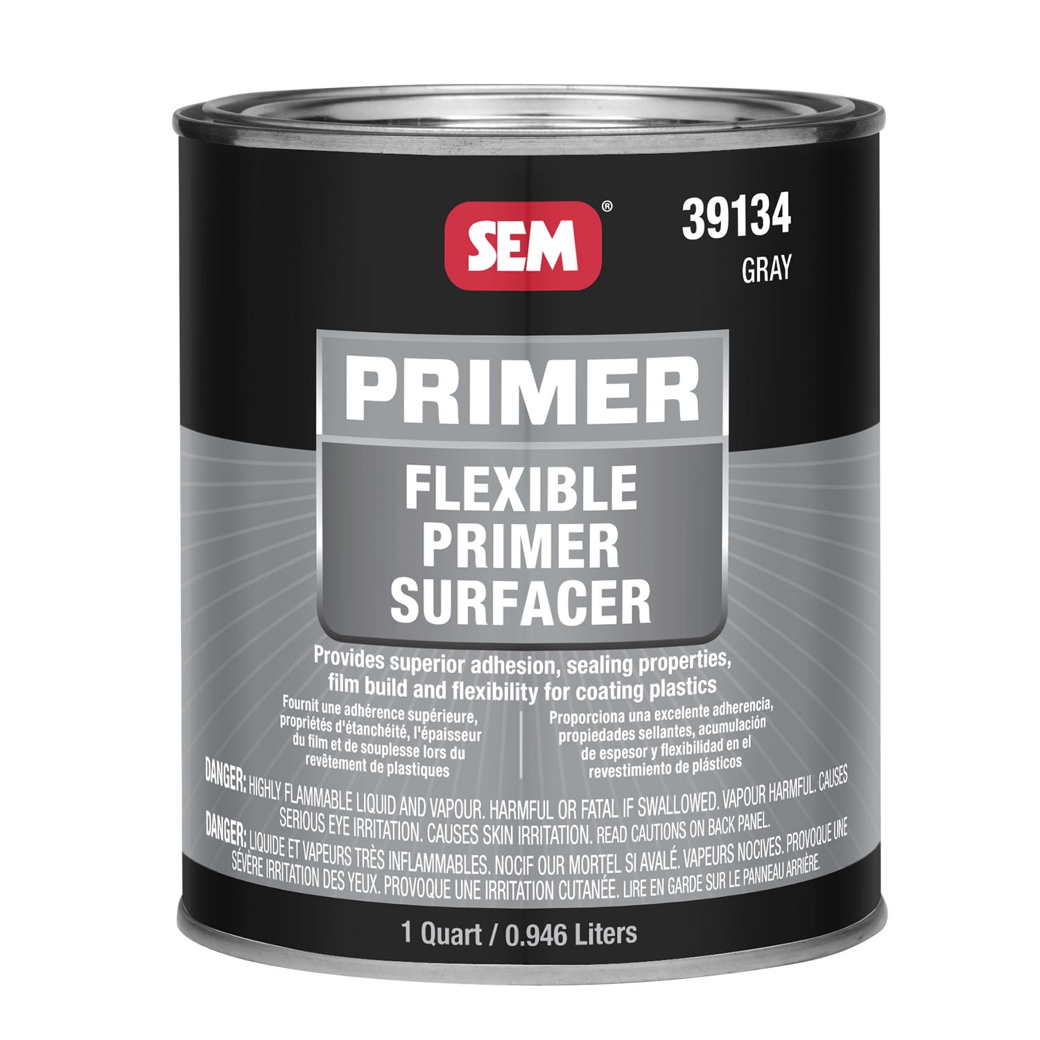 SEM Flexible Primer Surfacer, Superior Adhesion, Gray, 1 Quart ...