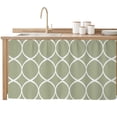 Abstract Geometric Cabinet Curtains 32" W x 55" L White Twisted Lines ...