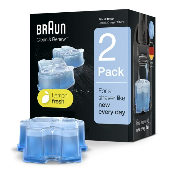 Braun Clean & Renew Refill Cartridges CCR, Lemon Fresh, 2 Pack ...