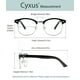 Cyxus Reading Glasses Blue Light Blocking Browline Frame Clear Lens ...